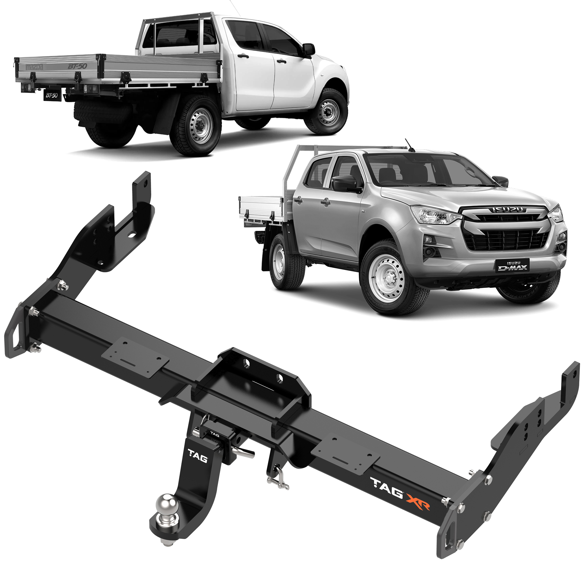 TAG ISUZU DMAX TRAYBACK 3500/350 W/REC POINT XTRM REC TOWBAR | TJM