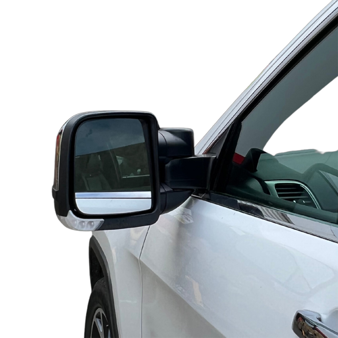CLEARVIEW TOWING MIRRORS [COMPACT, PAIR, ELECTRIC, CHROME] - | TJM