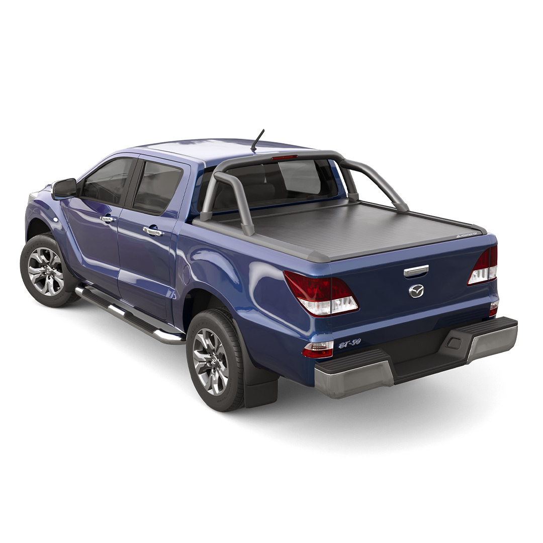 REALTRUCK EVOM WITH ROLL COVER SPORTS BAR (BLACK/BLACK) | TJM